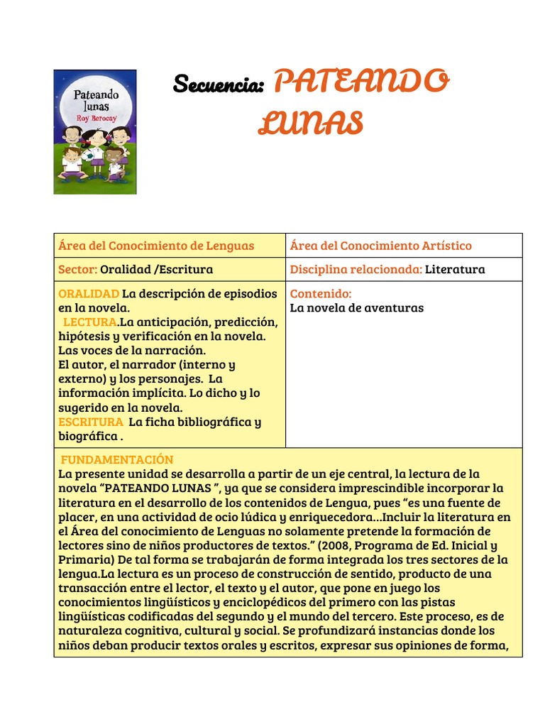 Secuencia - PATEANDO LUNAS | PDF | Novelas | Narración