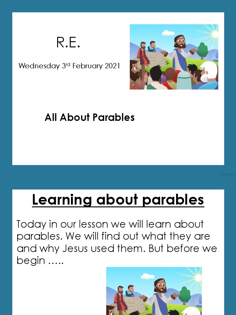 Parable Lesson PRINTABLES | PDF | Parables Of Jesus | Jesus