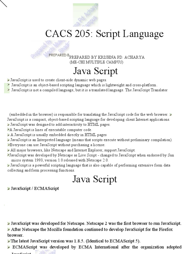 Unit 1 | PDF | Java Script | Dynamic Web Page