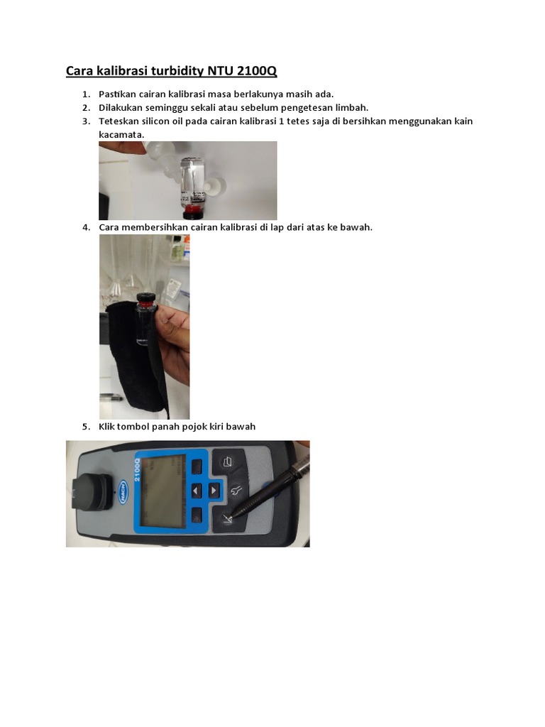 Cara Kalibrasi Turbidity NTU 2100Q | PDF