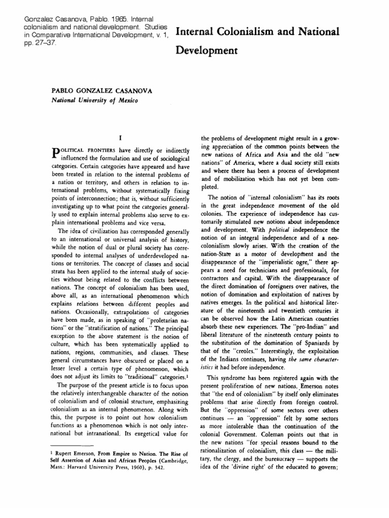 Internal Colonialism | PDF | Colonialism | Racism