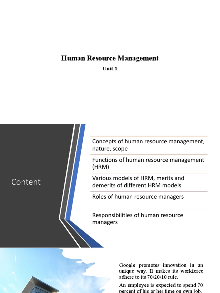 Mba Unit 1 | Download Free PDF | Human Resource Management | Employment