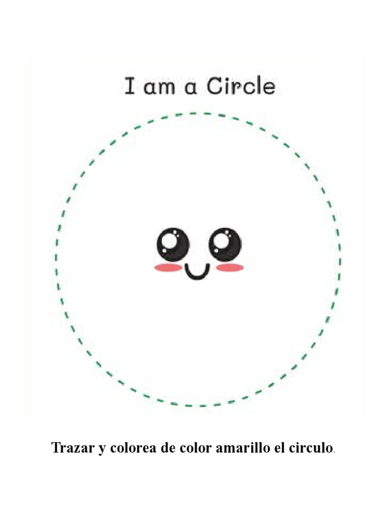 Trazar y Colorea de Color Amarillo El Circulo | PDF