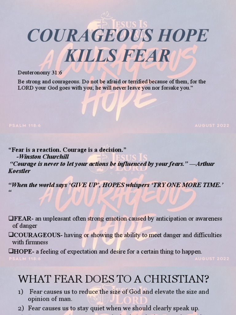 Courageous Hope | PDF | Jesus | Courage