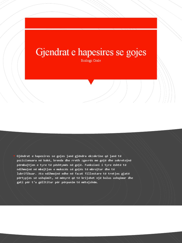 Gjendrat e Hapesires Se Gojes-Prezantim Biologji Orale | PDF