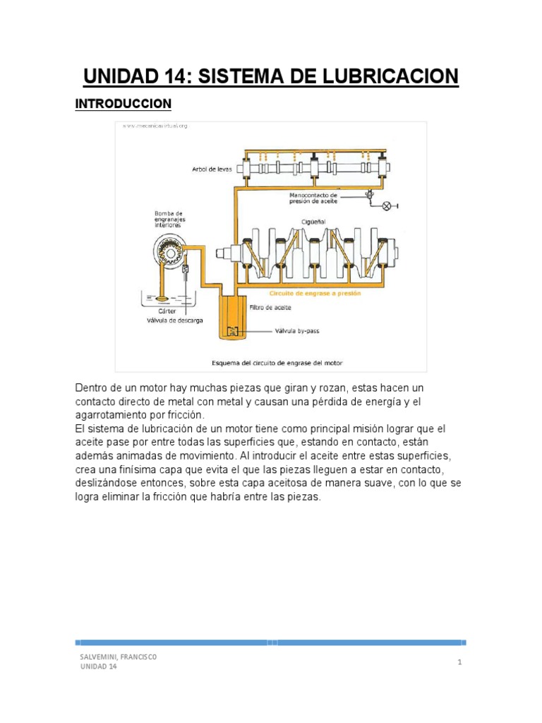 Tipos y funciones del sistema de lubricación | PDF | Lubricante | Bomba