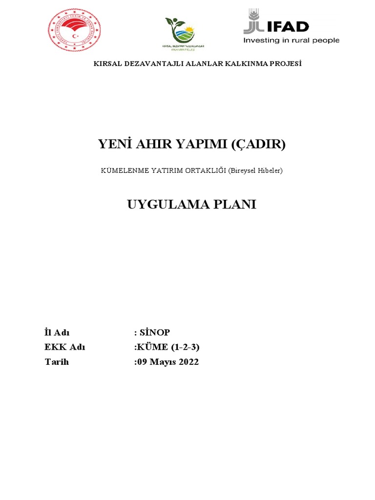 2022-2 Yeni̇ Ahir Yapimi (Çadir) Uygulama Plani Ve Hi̇be Kilavuzu | PDF 2022-2 Yeni̇ Ahir Yapimi (Çadir) Uygulama Plani Ve Hi̇be Kilavuzu | PDF