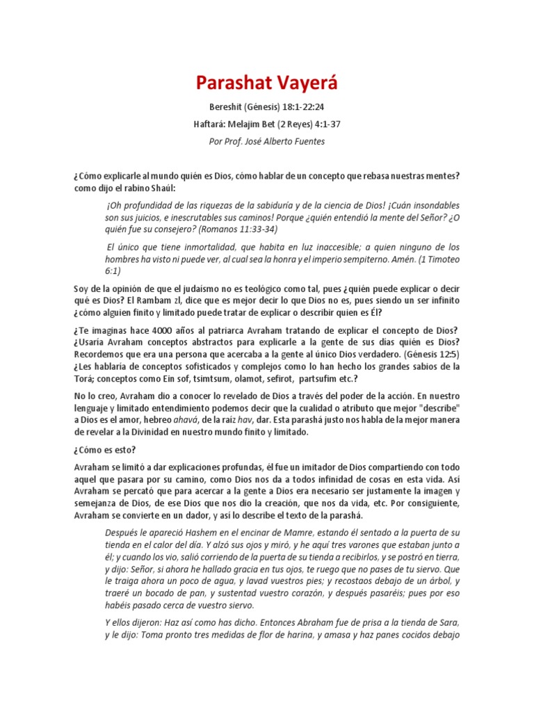 04 Parashat Vayerá | PDF | Abrahán | Sarah