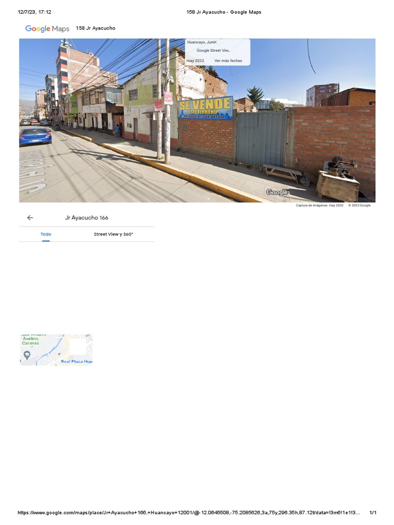 Mapa de Jr Ayacucho, Huancayo | PDF