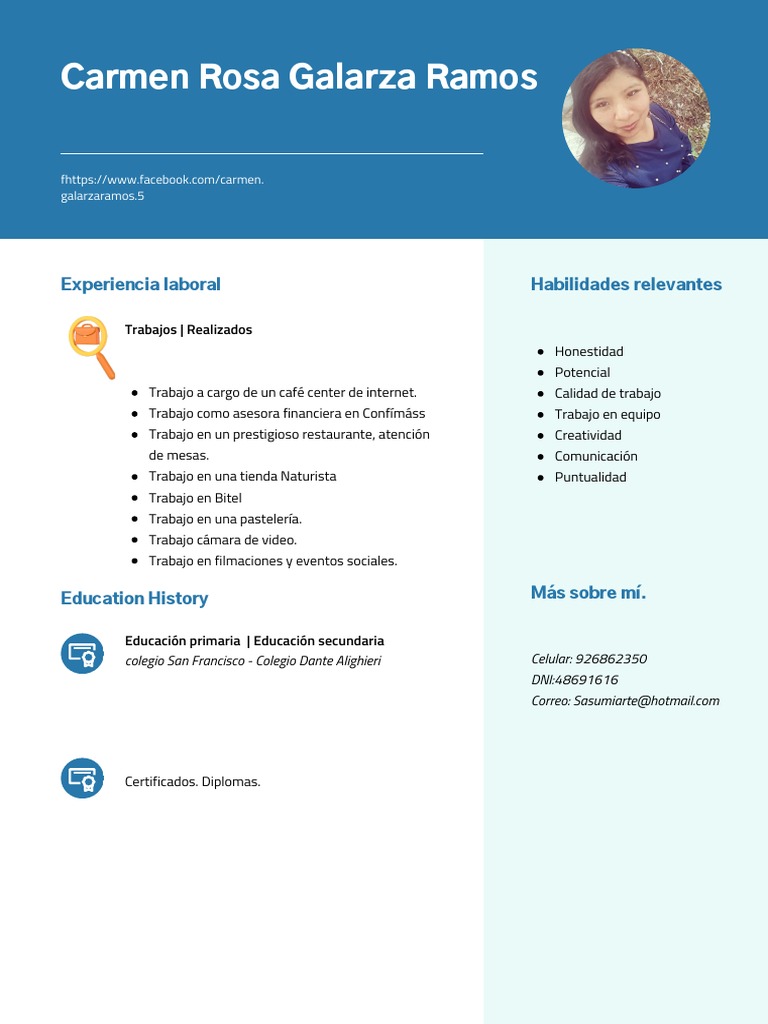 Blue Light Blue Color Blocks Physician CV | PDF
