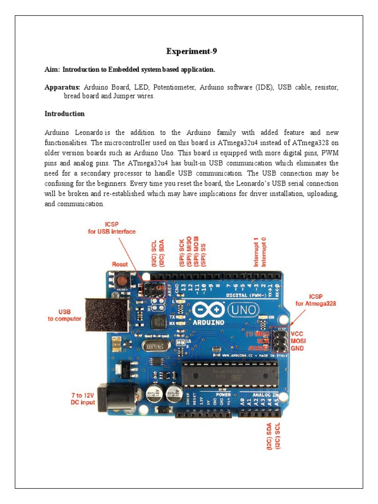 Experiment 9 Arduino | PDF | Arduino | Electronics
