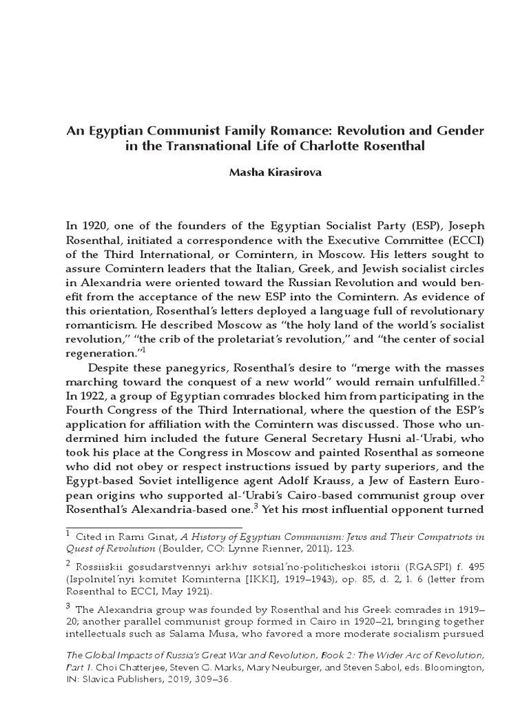An Egyptian Communist Family Romance Rev | PDF | Communist ...