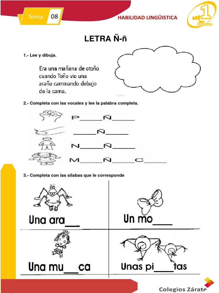 Material de Refuerzo de La Consonante Ñ | PDF | Poesía