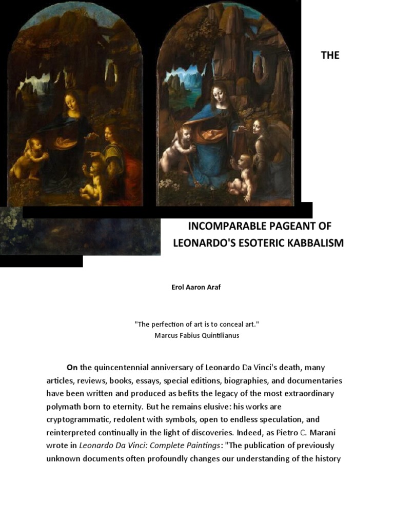 The Incomparable Pageant of Leonardo's Esoteric Kabbalism | PDF ...