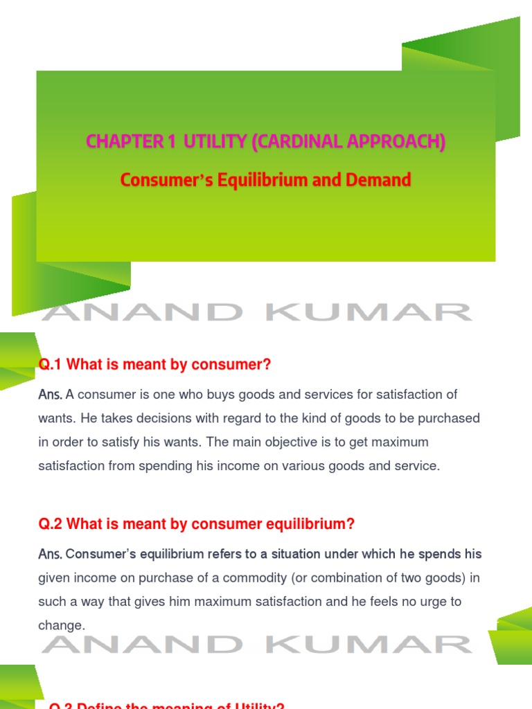 Utility Chapter New | PDF | Utility | Economic Equilibrium