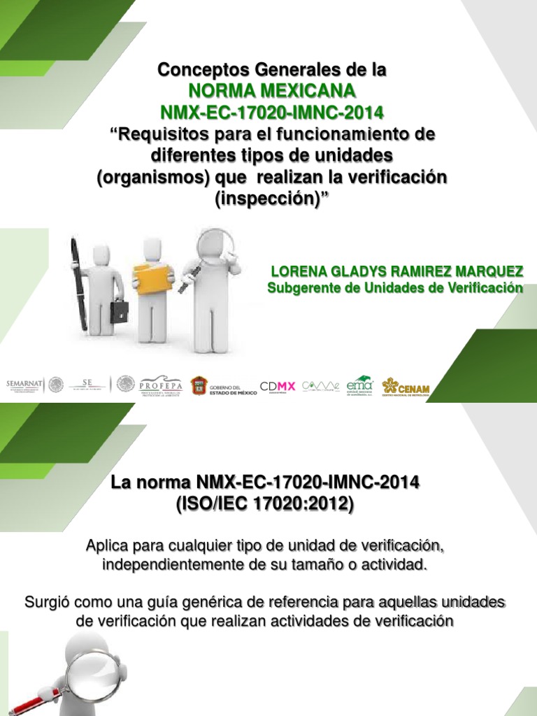Conceptos Generales NMX-EC-17020-IMNC-2014 ISO-IEC 17020 - 2012 ... Conceptos Generales NMX-EC-17020-IMNC-2014 ISO-IEC 17020 - 2012 ...