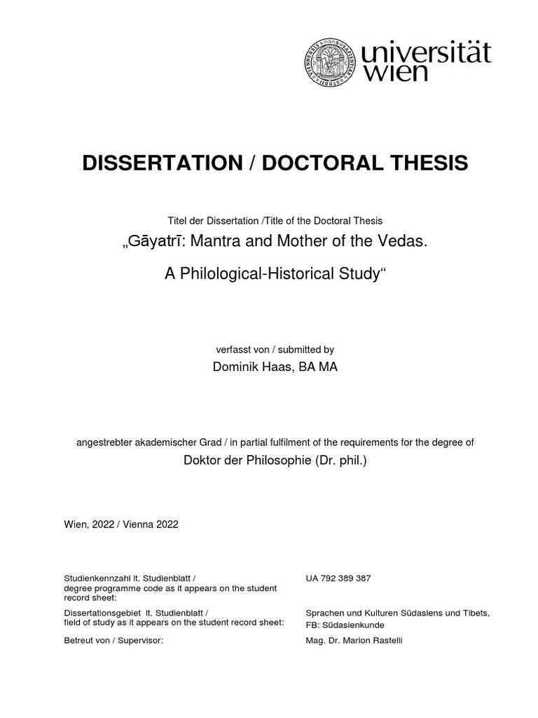 COMPLETE PHD Thesis Gayatri Mantra and M | PDF | Vedas | Mantra