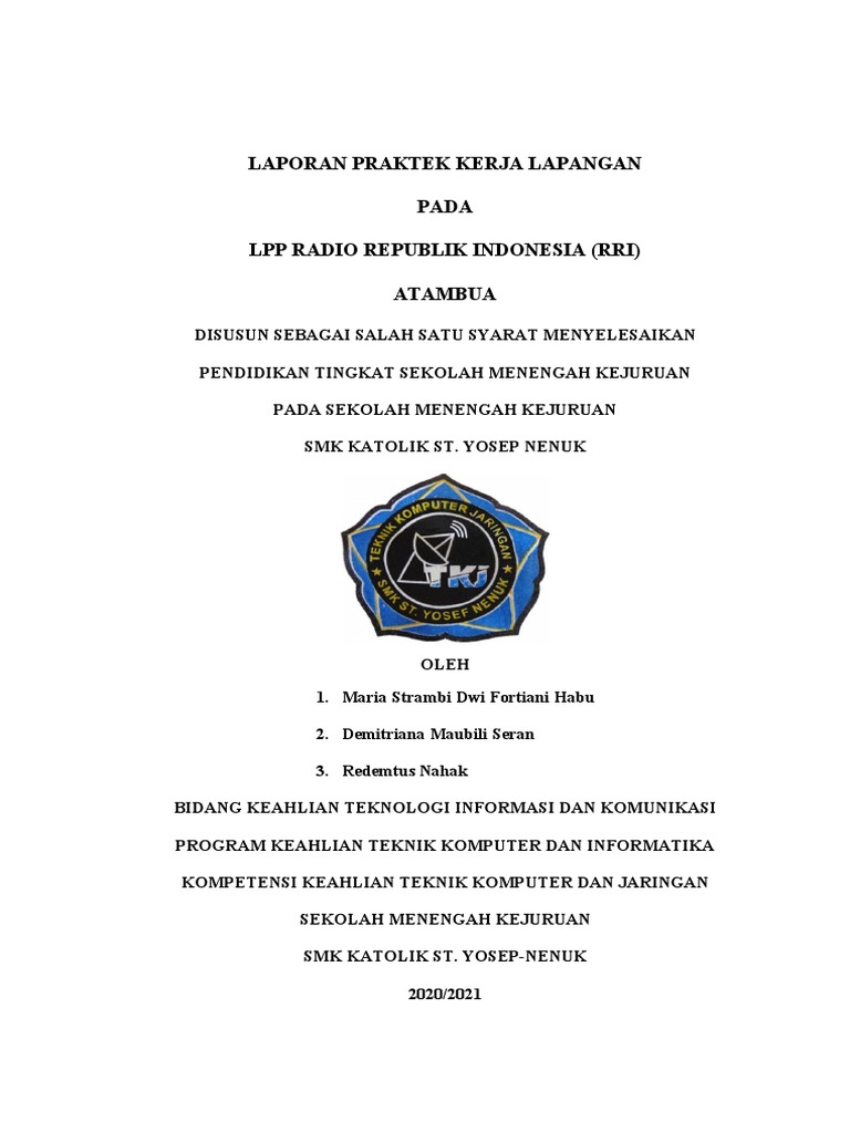 Laporan PKL di RRI Atambua | PDF