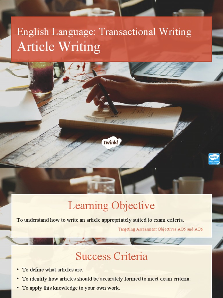 Article Writing PowerPoint | PDF