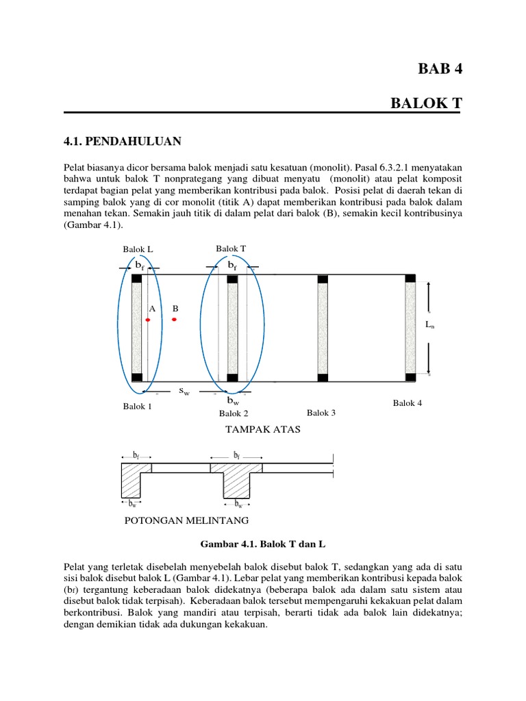Bab 4. Balok T | PDF