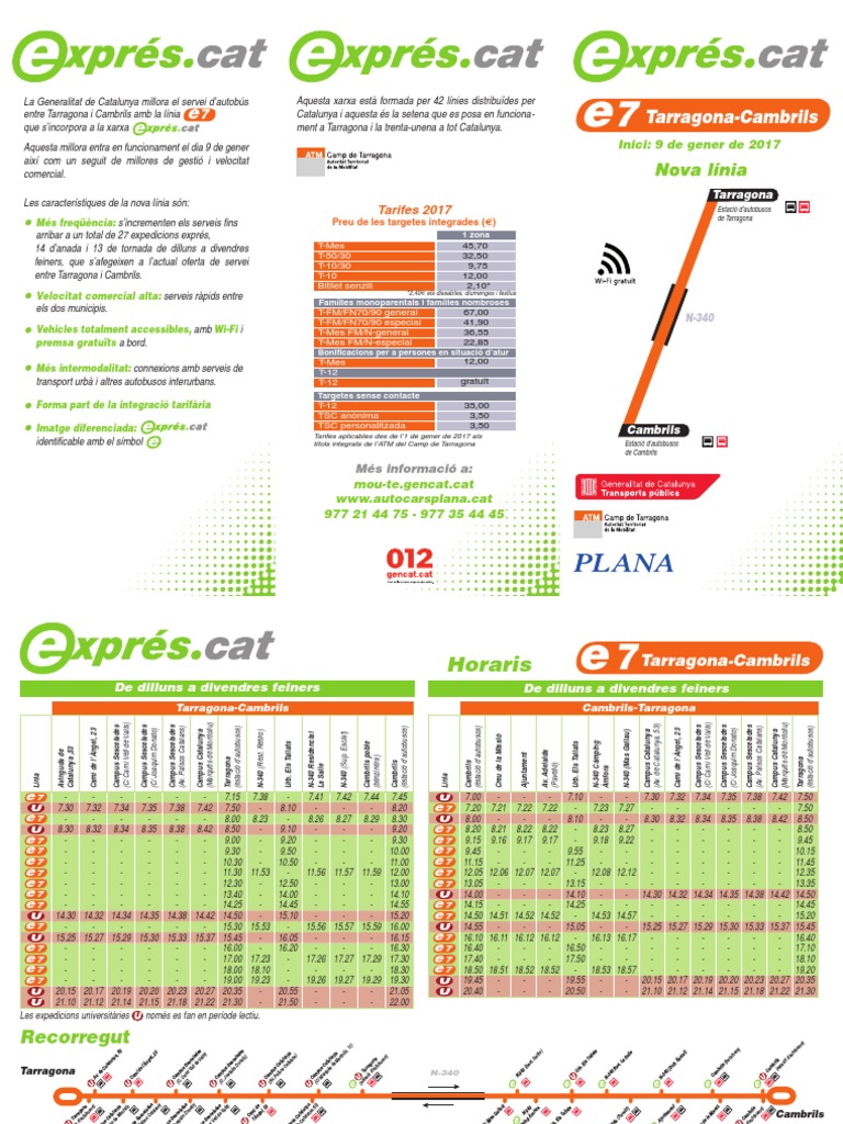 Fullet E07 Tarragona Cambrils | PDF