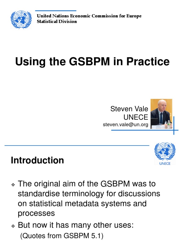 02 Using The GSBPM in Practice (UNECE) | PDF | Metadata | Data