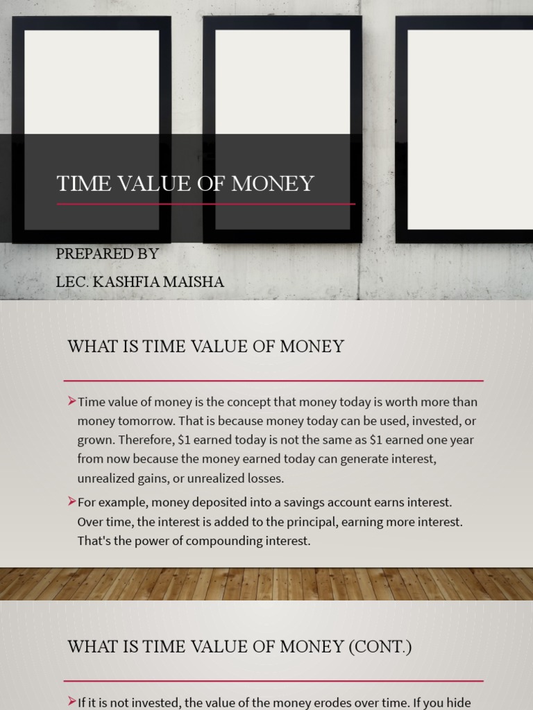 Time Value of Money | PDF | Present Value | Interest