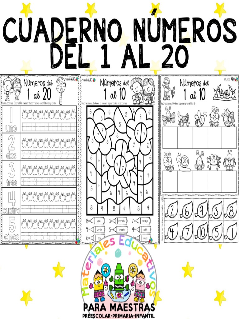 Cuaderno Con Númerosdel 1 Al 20 Grafomania Numeros | PDF