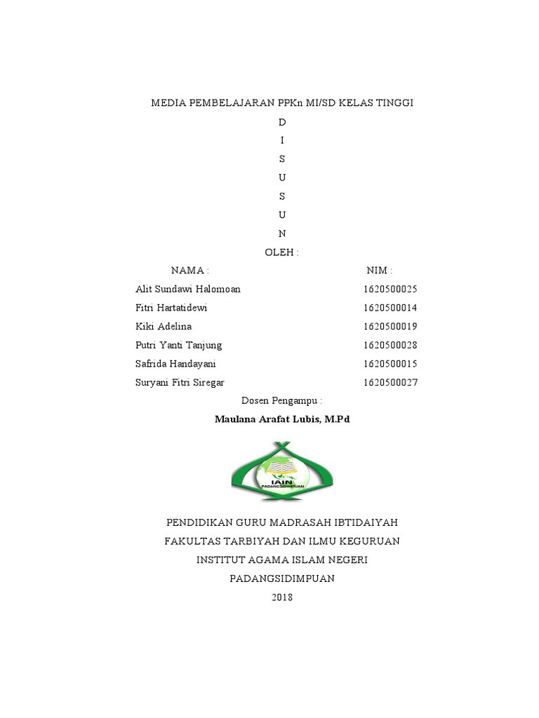 Makalah MEDIA PEMBELAJARAN PPKN MI NEW | PDF