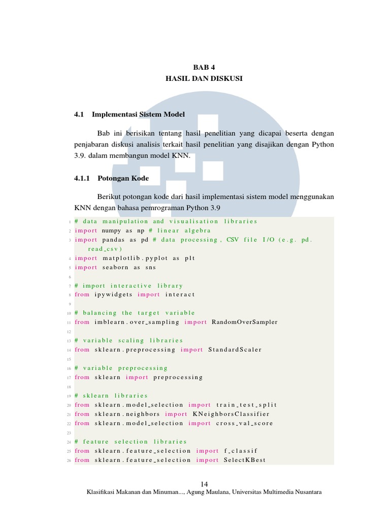 Bab Iv | PDF | Cross Validation (Statistics) | Receiver Operating Characteristic