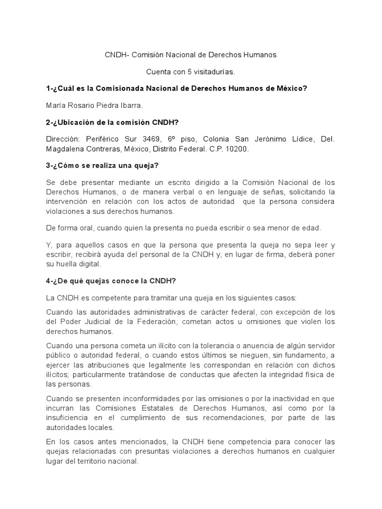CNDH | PDF | Derechos humanos | Instituciones sociales