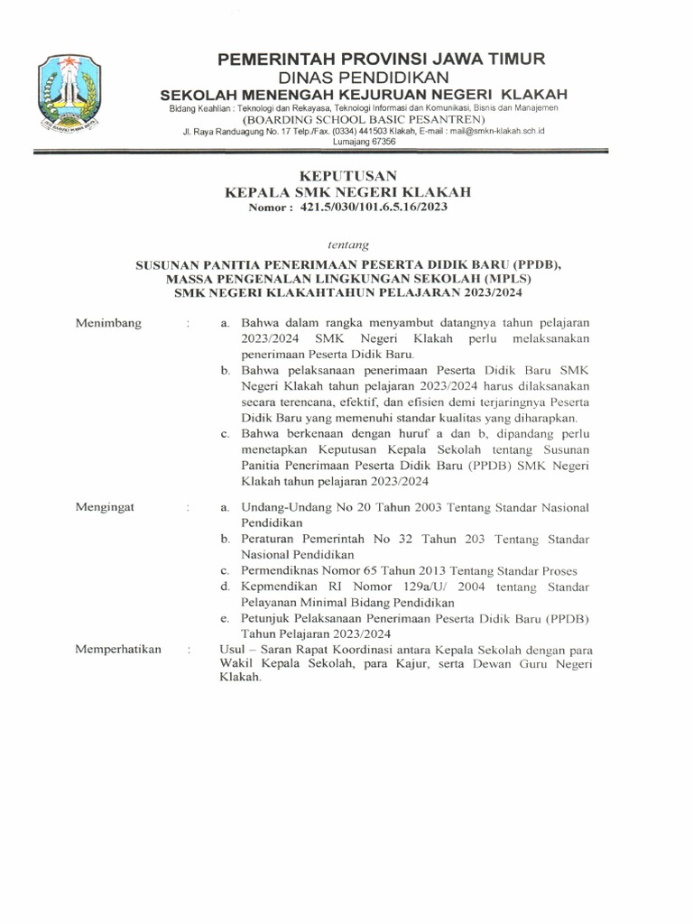 SK PPDB 2023-2024 | PDF
