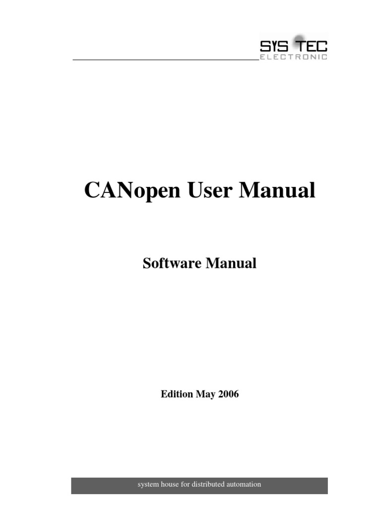 Canopen User Manual | PDF | Digital Technology | Computer Data