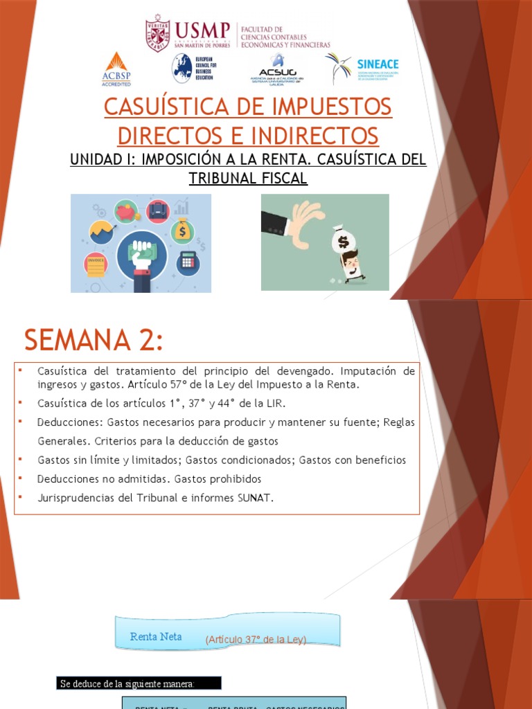 Diapositivas Casuística de Tributos Directos e Indirectos Semana 2 | PDF | Impuesto sobre la ...
