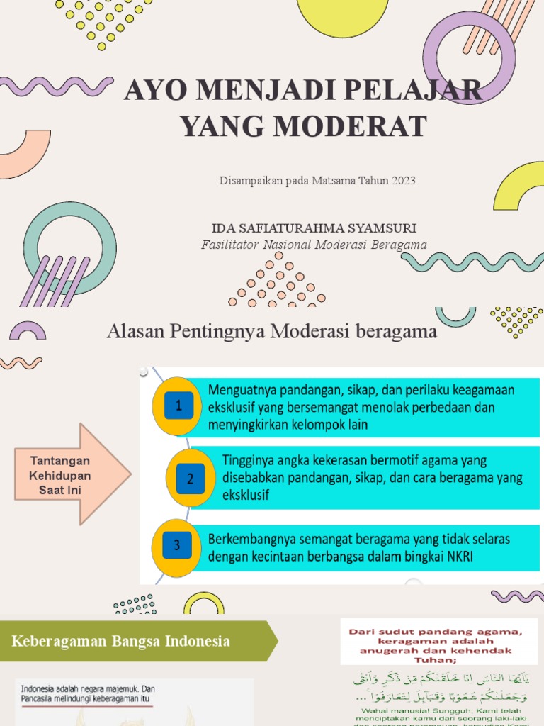 Contoh PPT Penguatan Moderasi Beragama Untuk Siswa | PDF