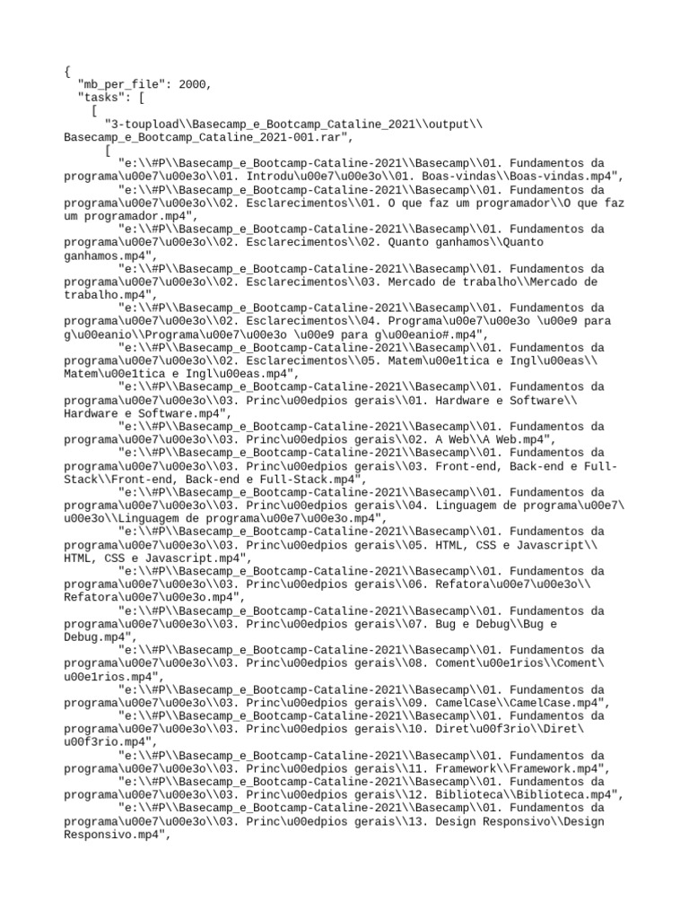 Basecamp e Bootcamp Cataline 2021 | PDF | Modelo de Documento por ...