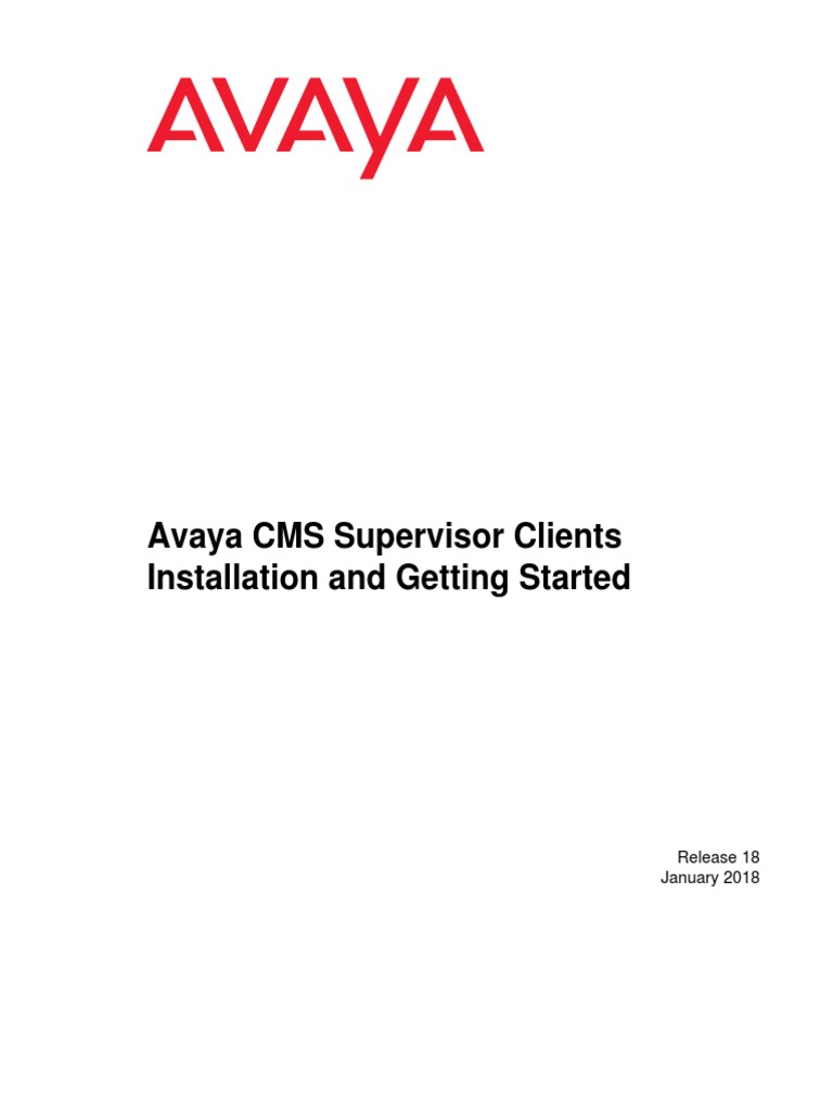 Avaya CMS Supervisor R18 Installation | PDF | License | Software