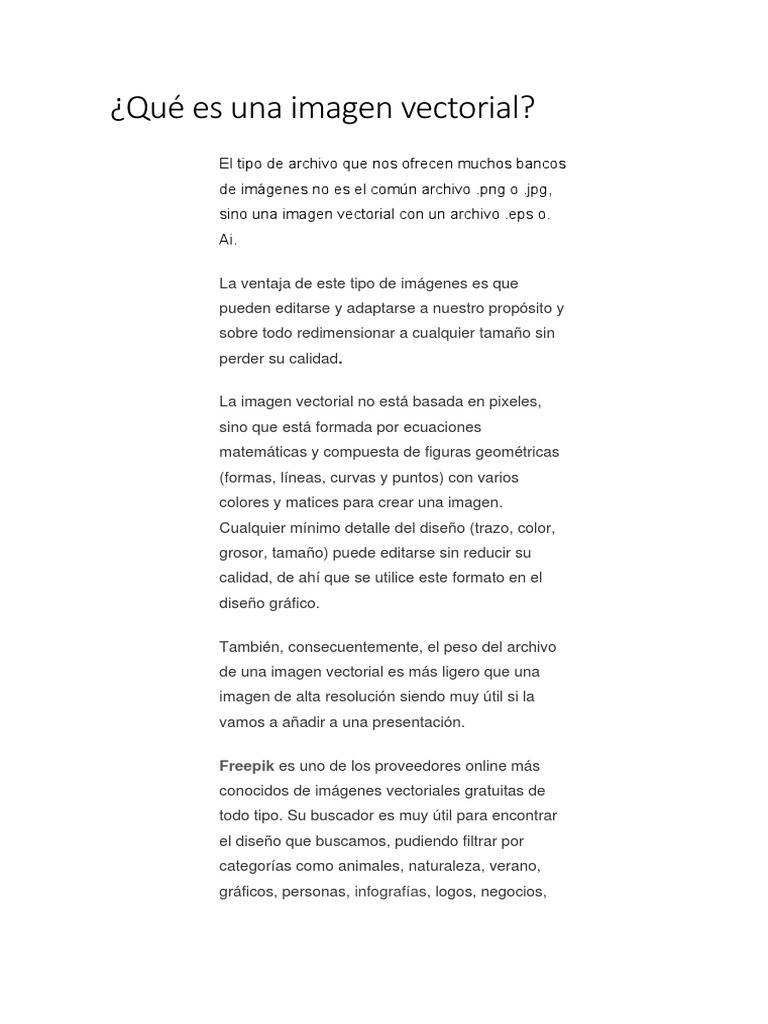 Qué Es Una Imagen Vectorial | PDF | Vector Euclidiano | Píxel Qué Es Una Imagen Vectorial | PDF | Vector Euclidiano | Píxel