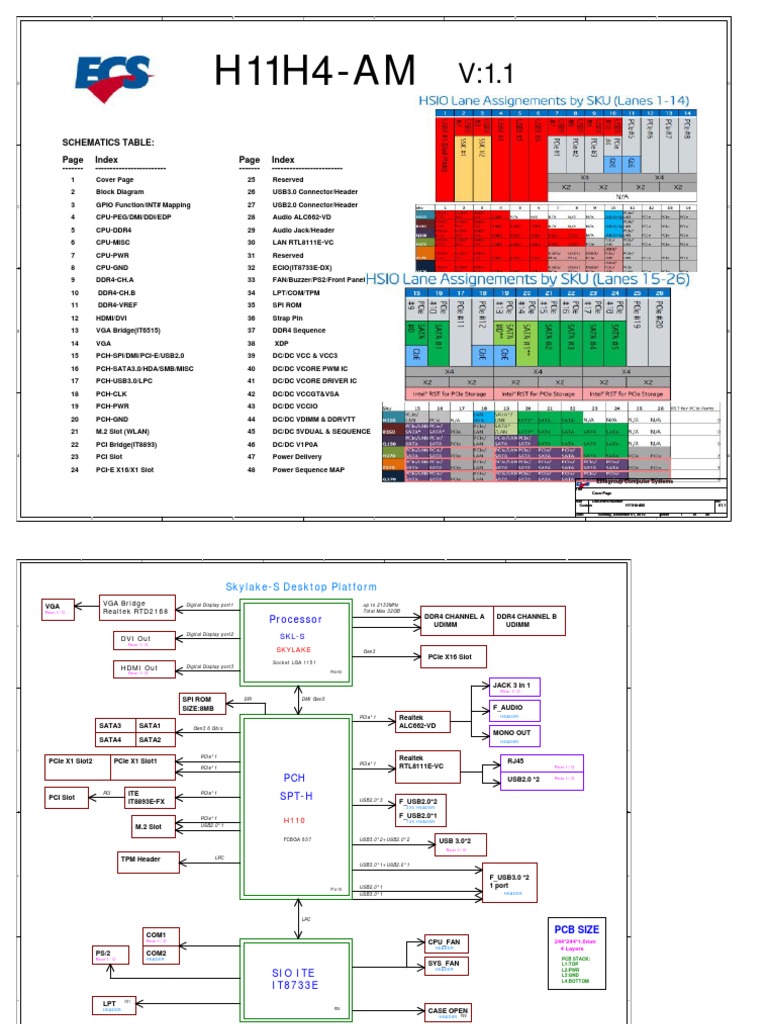 ECS H11H4-AM Rev 1.1 | PDF | Computer Networking | Manufactured Goods