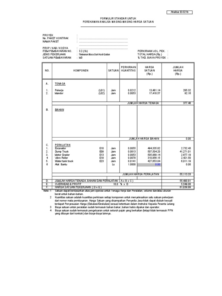 Analisa Timbunan Biasa Dari Hasil Galian | PDF