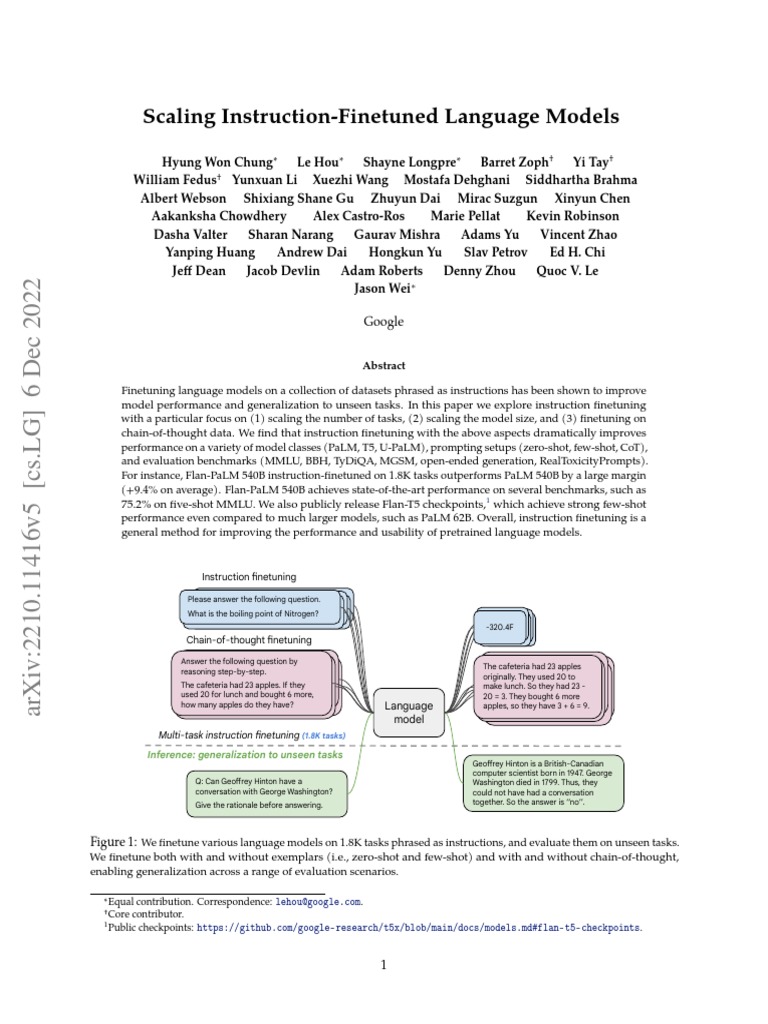 Scaling Instruction-Finetuned Language Models | PDF | Computing ...