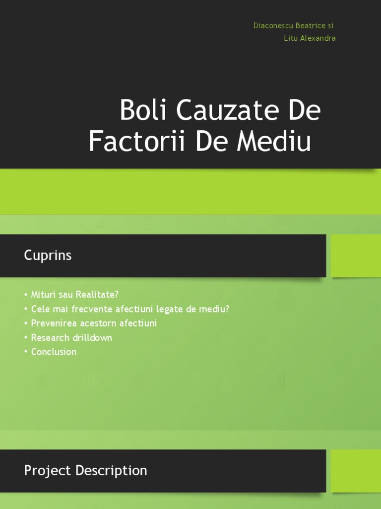 Boli Cauzate de Factorii de Mediu | PDF