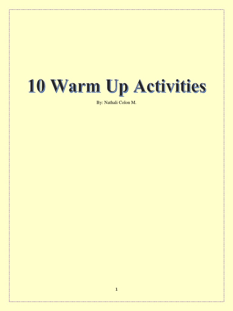 10 Warm Up Activities | PDF