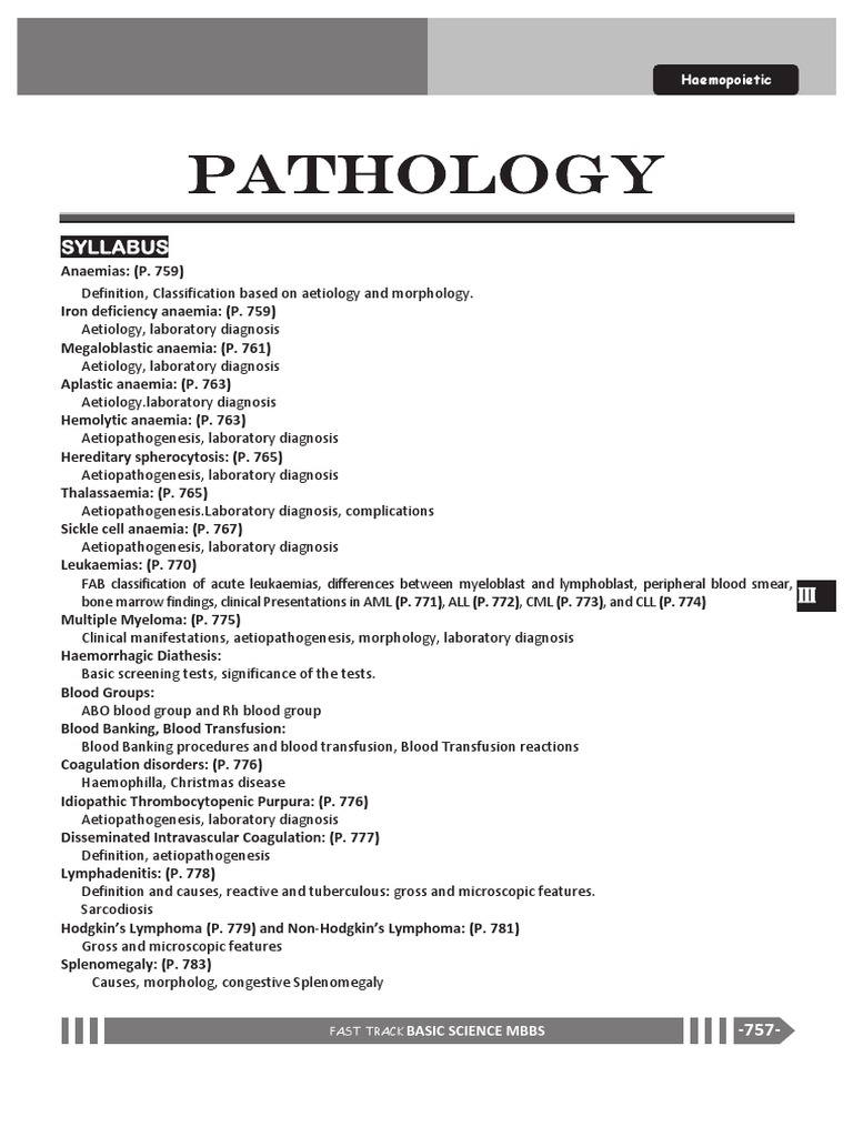 Pathology | PDF | Anemia | Red Blood Cell