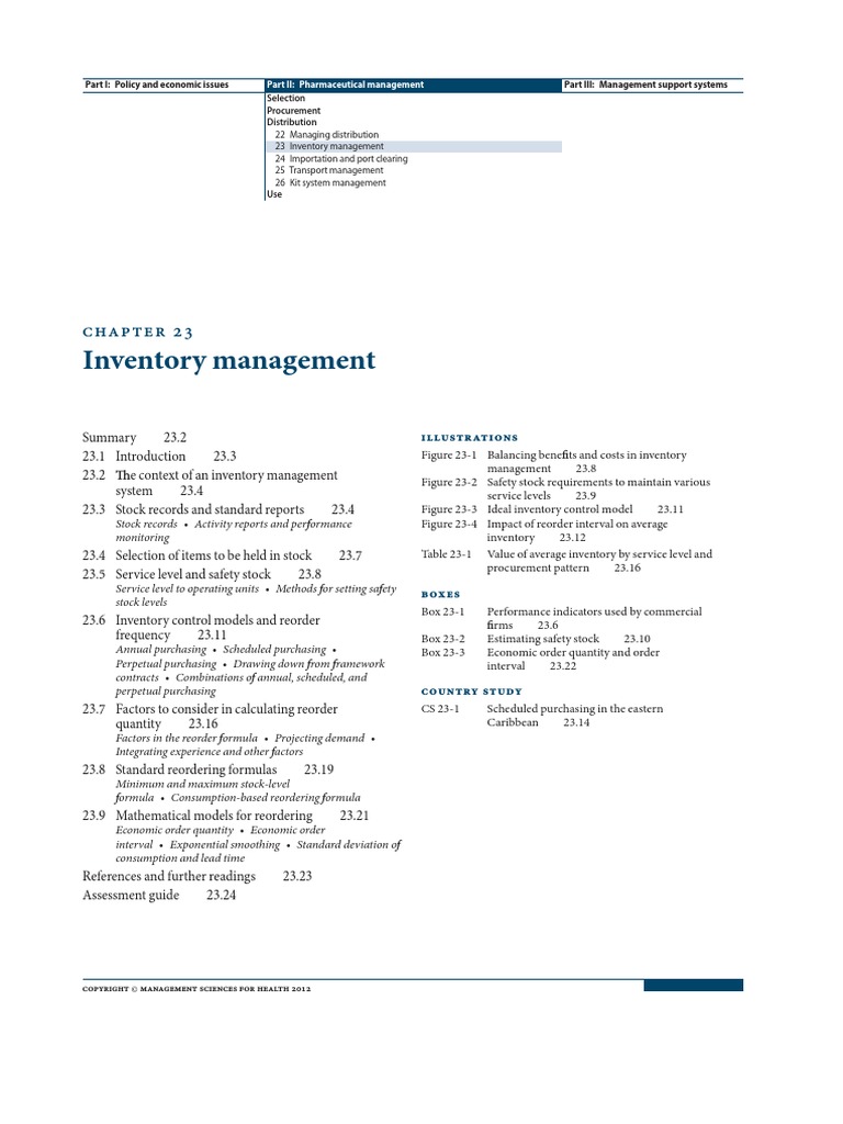 Mds3 Ch23 Inventorymgmt Mar2012 | PDF | Inventory | Percentage