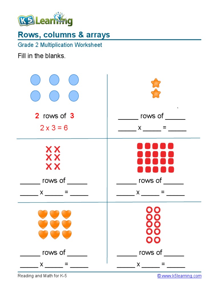 Worksheetsmathgrade 2 Multiply Rows Columns A PDF | PDF | Teaching ...
