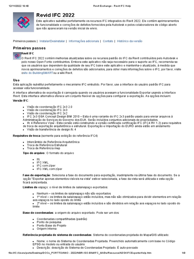 Revit Exchange - Revit IFC Help | PDF | Auto Cad | Microsoft Windows