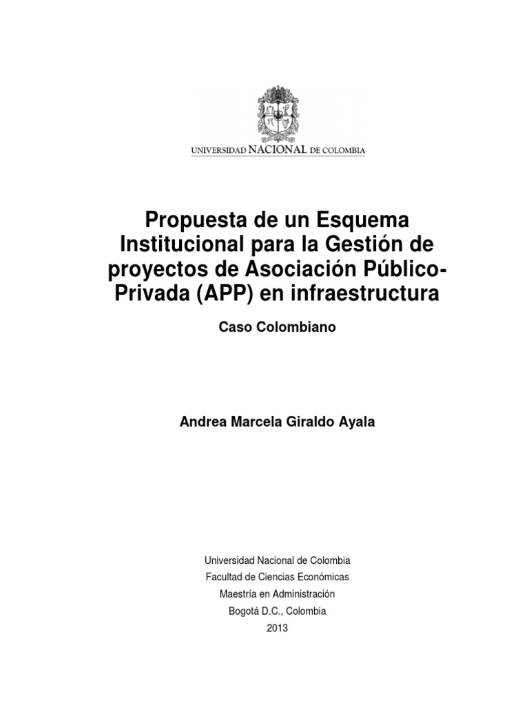 Propuesta de Un Esquema Institucional para La Gestión de Proyectos de ...