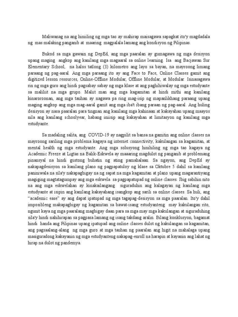 Online Classes Sa Panahon NG Pandemya | PDF