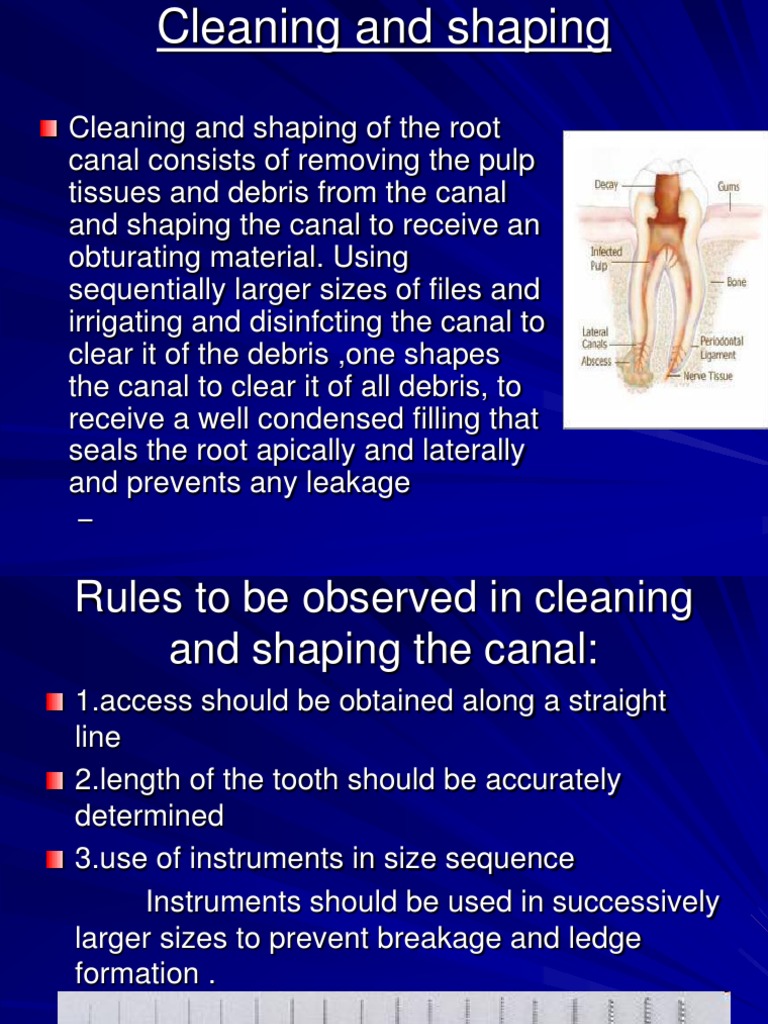 Cleaning and Shaping | PDF | Medical Specialties | Wellness